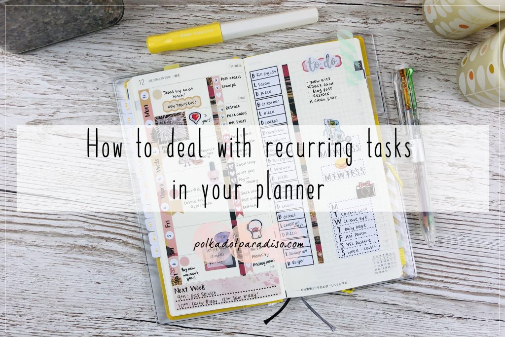 How to deal with recurring tasks in your planner » Lethbridge Paper